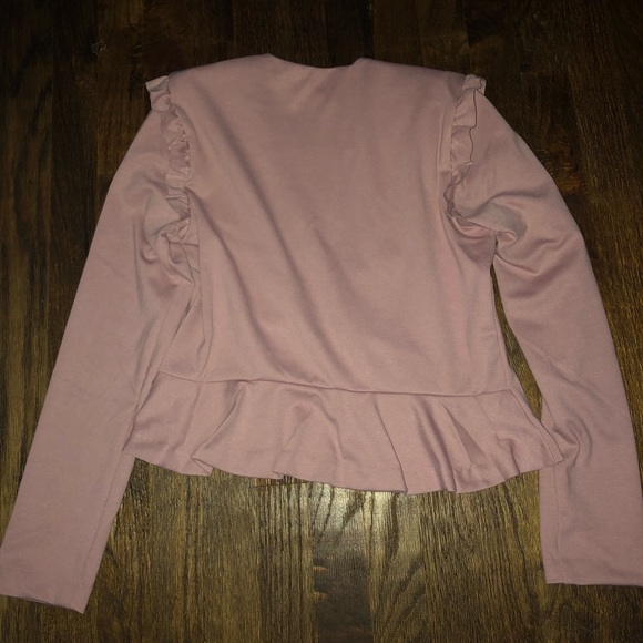 Have | Jackets & Coats | Pale Pink Ruffle Jacket | Poshmark